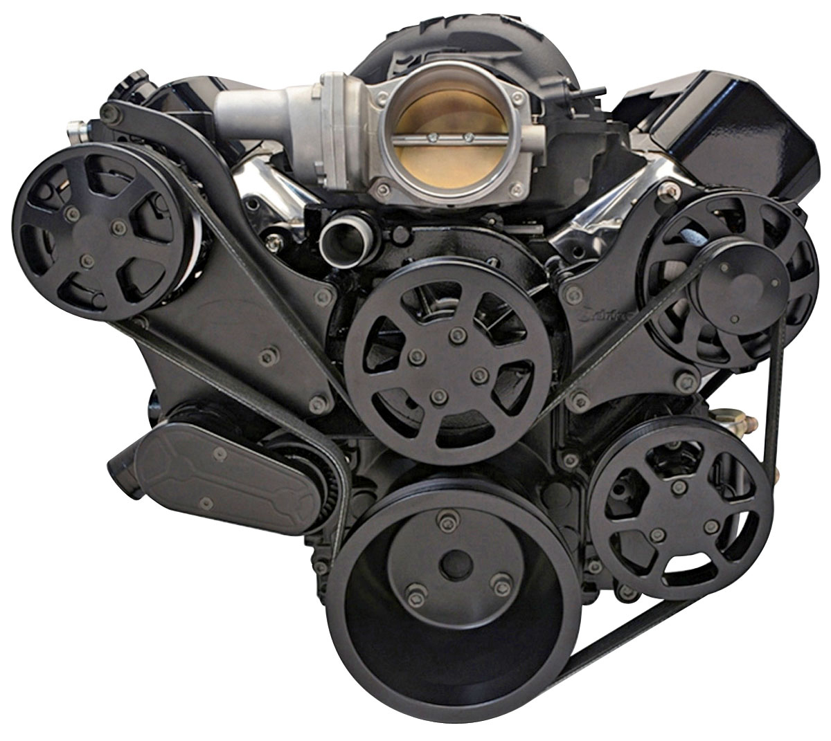 Eddie Motorsports - Pulley System, Raven S-Drive, 1964-88 LS, 8-Rib, w ...