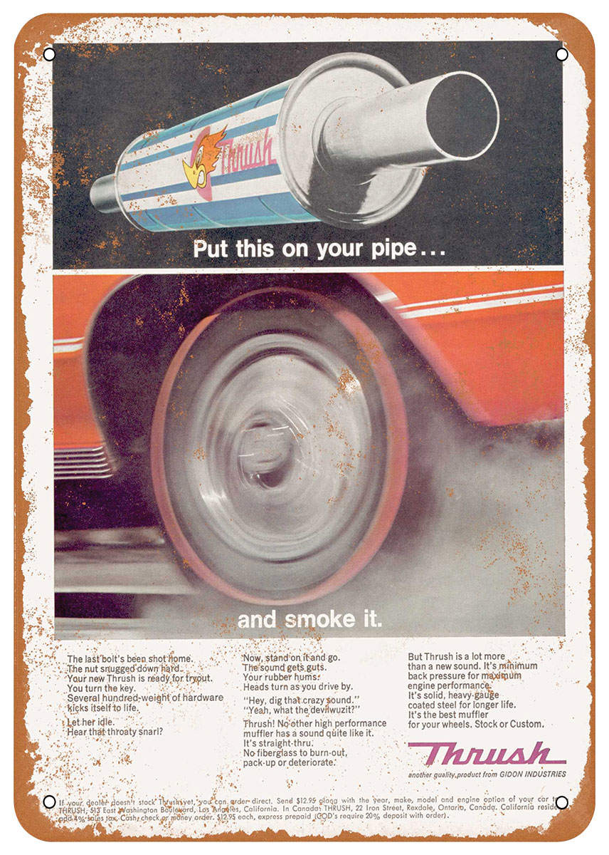 Sign, Aluminum 10"x14", Thrush Mufflers @ OPGI.com
