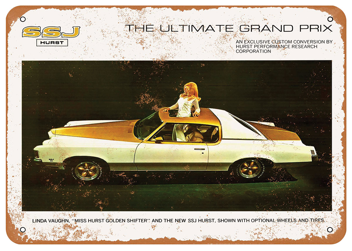 Sign, Aluminum 10"x14", 1971 Grand Prix Hurst SSJ @ OPGI.com