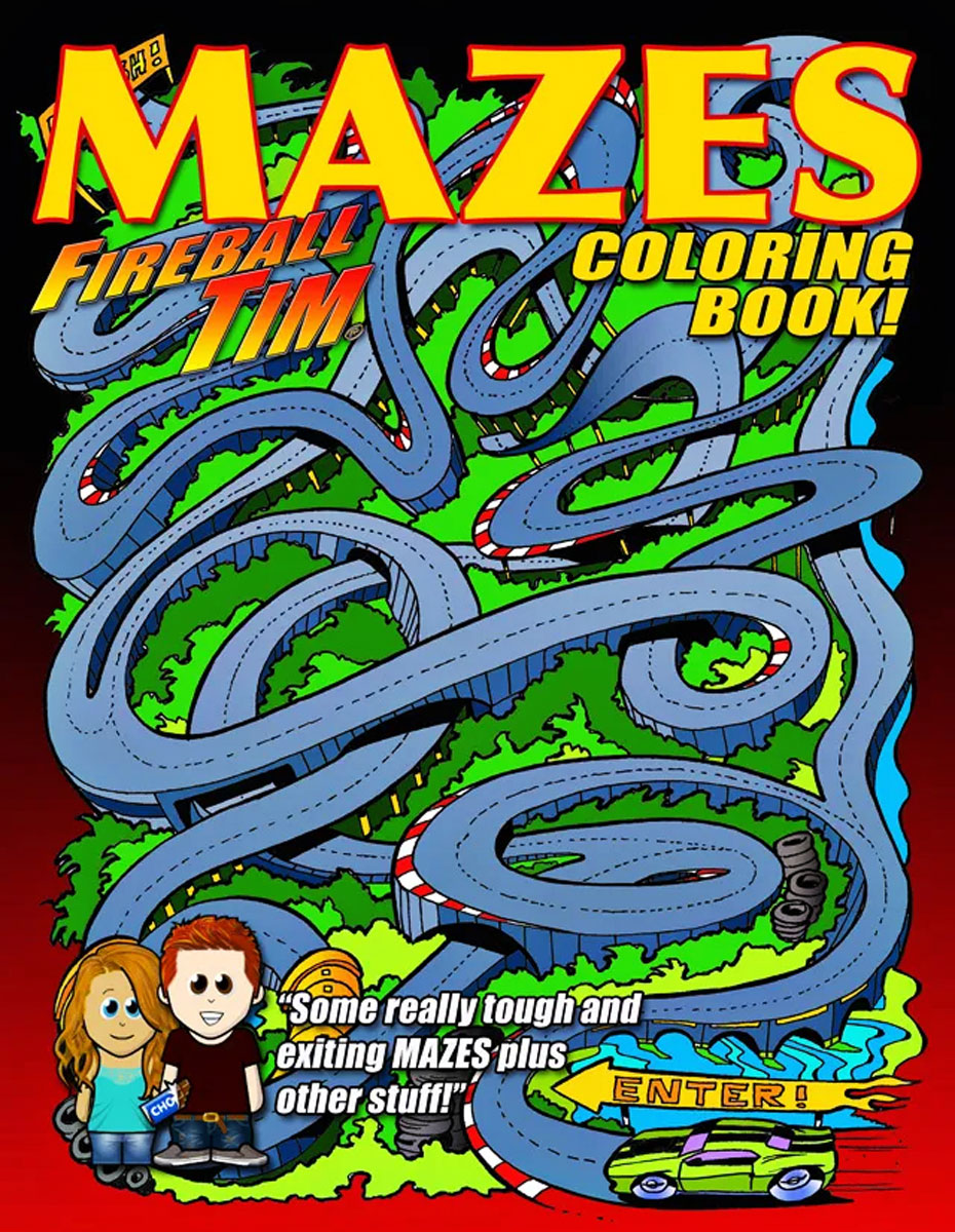 Coloring Book, Fireball Tim, Mazes @ OPGI.com