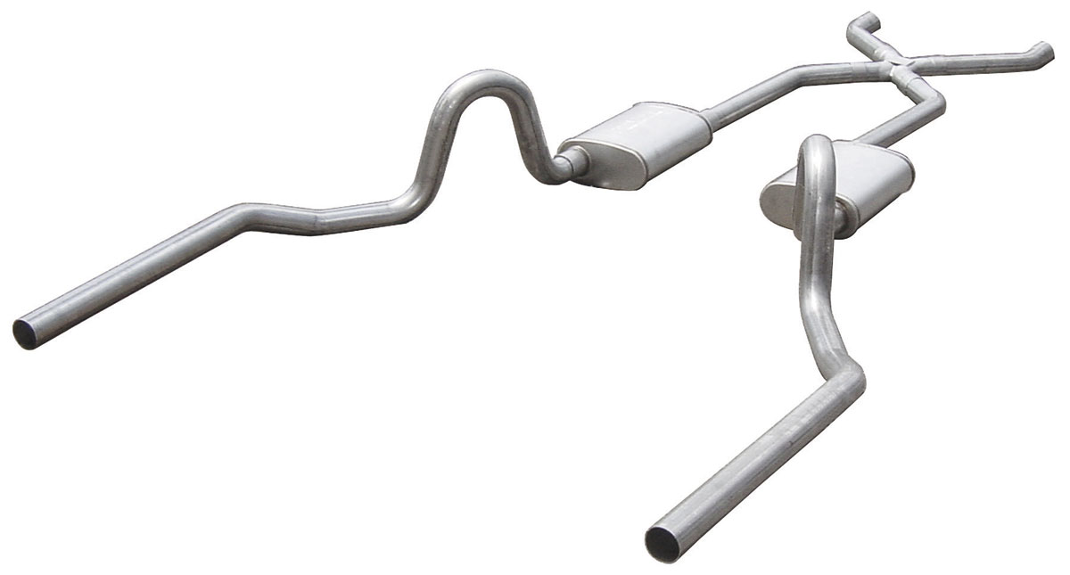 Exhaust Set, Pypes, 64-72 A-Body, Crossmember Back, 14" Turbo Pro w/X ...