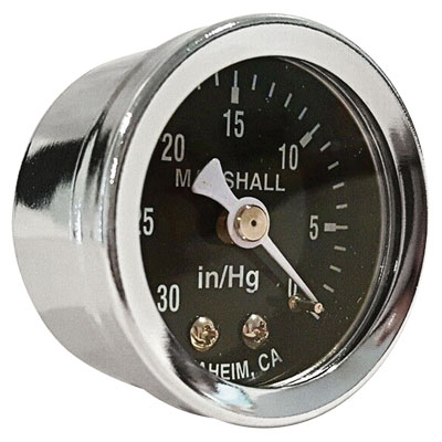 Marshall Instruments - Gauge, Vacuum, 1.5" Black Marshall Logo Dial ...