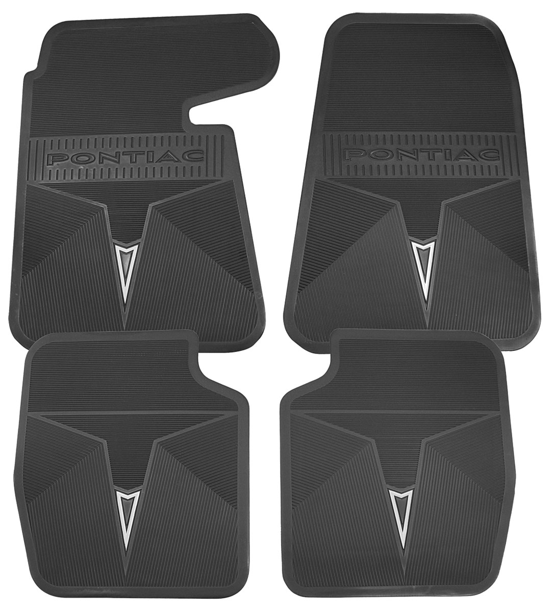 Floor Mats, Rubber 1964-65 Pont A, 1964-70 Bonn/Cat, 1965-68 GP, Original Style @ OPGI.com