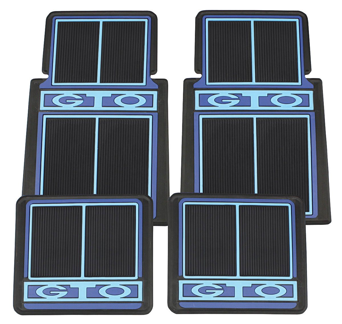 RESTOPARTS - Floor Mats, Rubber, "GTO" Stamped Logo @ OPGI.com