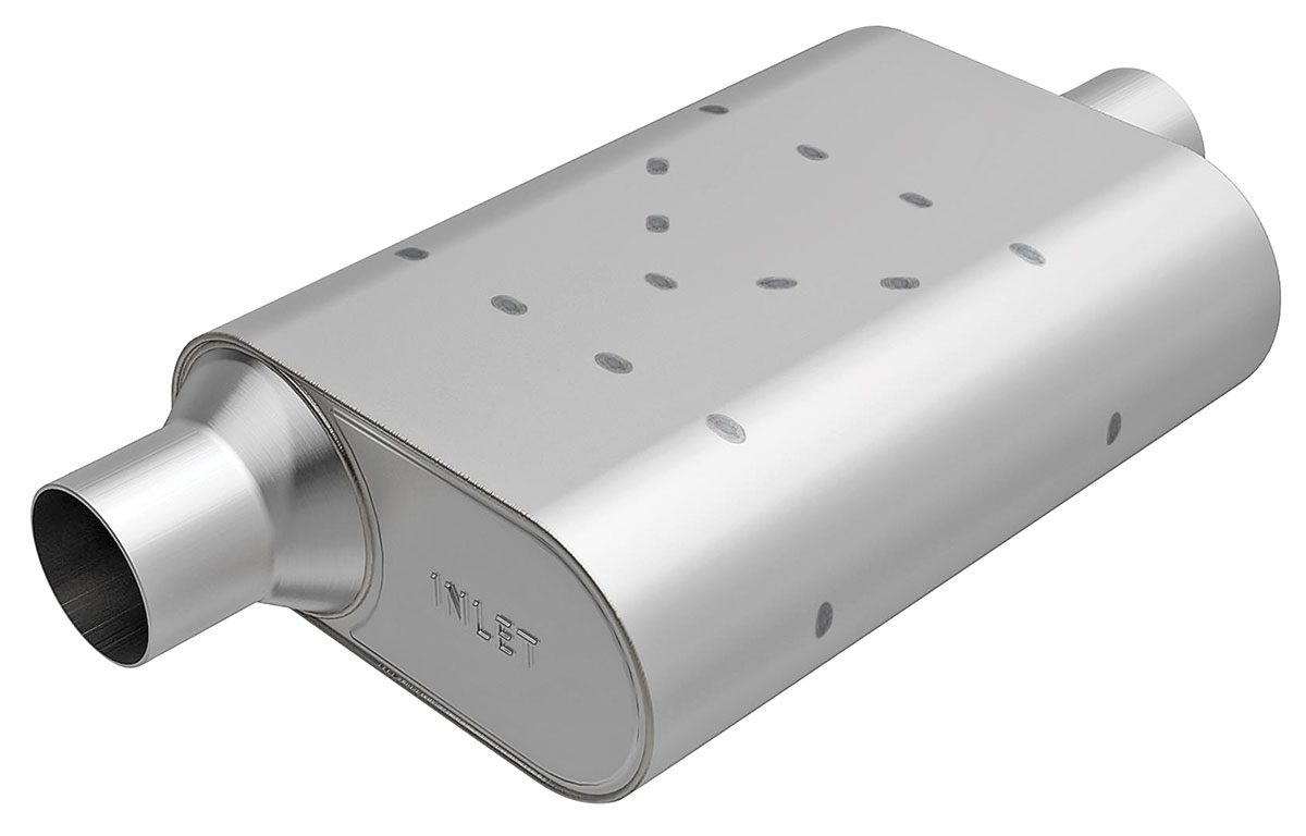 Magnaflow - Muffler, Rumble Stainless Steel Chambered, 4.25" x 9.5" x ...
