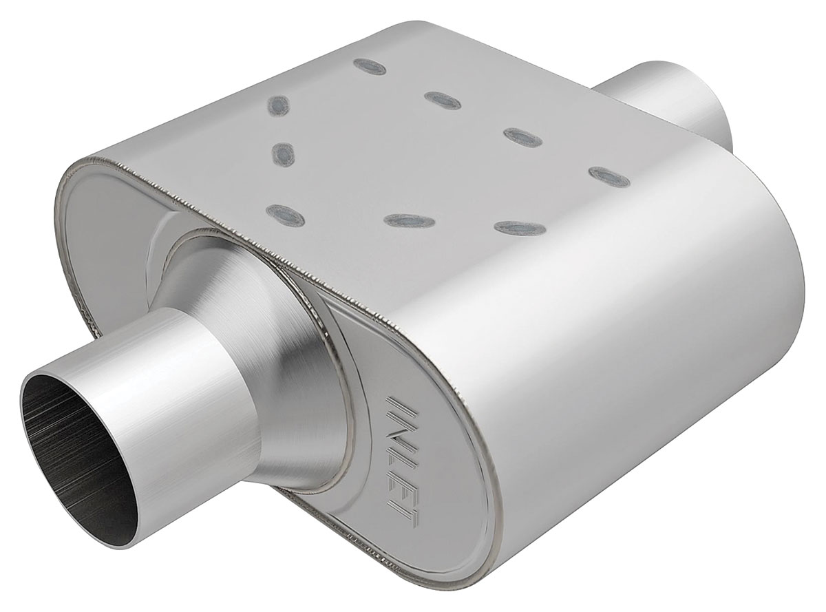 Magnaflow - Muffler, Rumble Stainless Chambered, Center/Center, 4.25" x ...