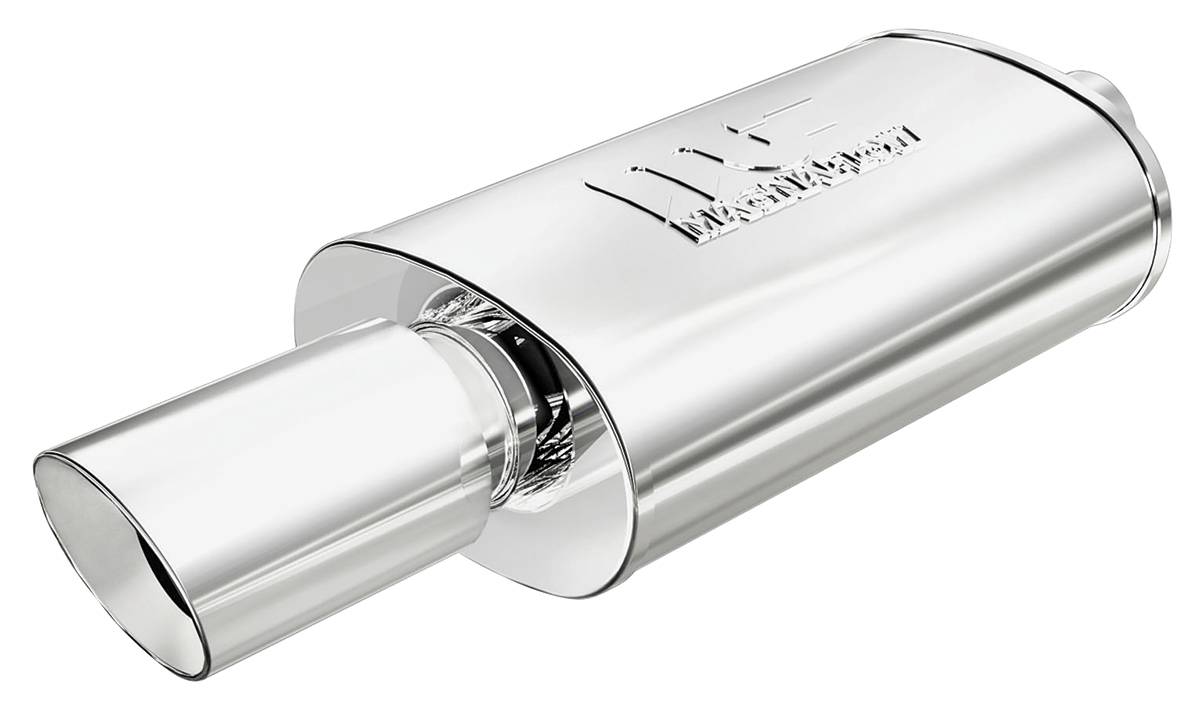 Magnaflow - Muffler w/Tip, Street 5" x 8" x 14" Oval, 2.25" In/4 ...