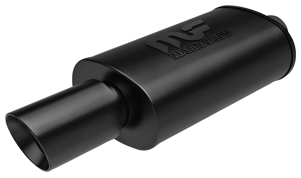 Magnaflow - Muffler w/Tip, 5" x 8" x 14" Oval, 2.25" In/4" Rolled Agl ...