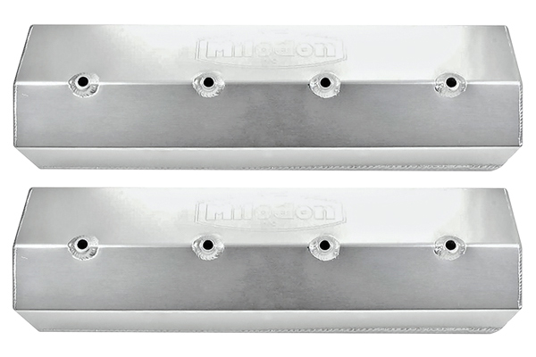 Valve Covers, Milodon, SB Chevy, Fabricated, Center bolt, 3.75", w/o ...