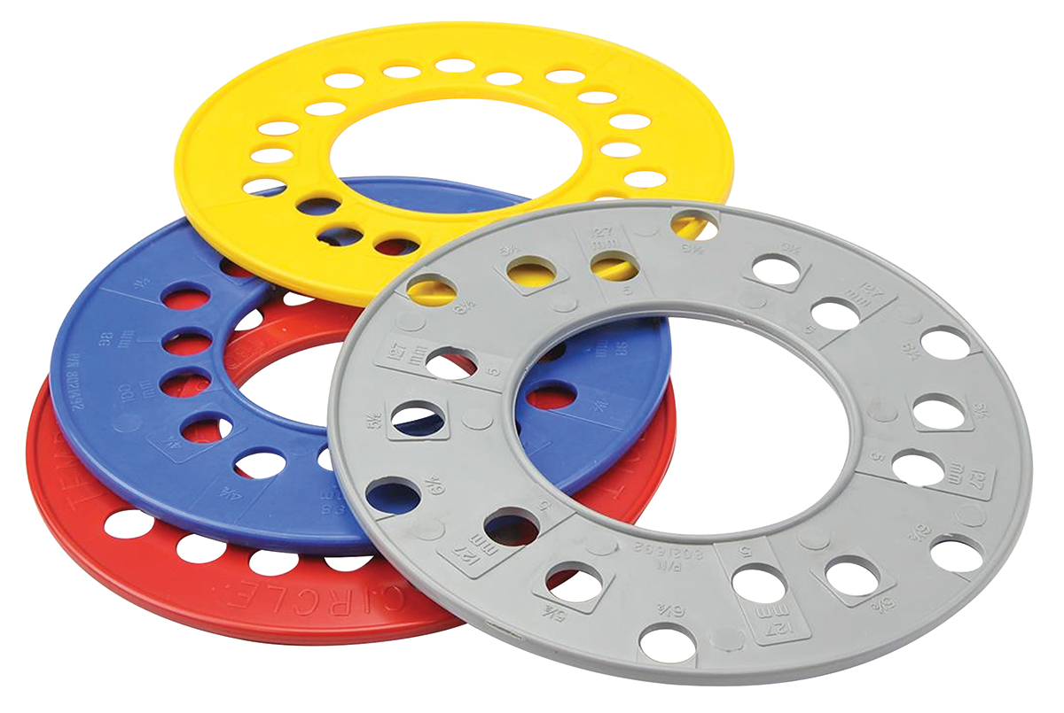 Lokar - Bolt Pattern Template, Wheel Circle Set, 5 & 6 Lug SAE/4 & 5 ...
