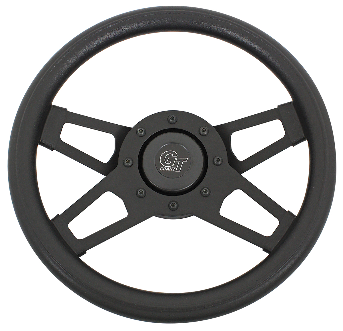 Steering Wheel, Grant Challenger, 4-Spoke, 13-1/2" Black w/Black Spokes @ OPGI.com