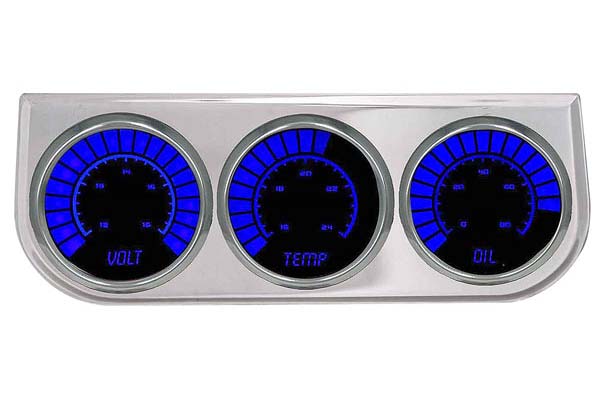 Intellitronix - Gauge Panel, LED Bar Graph 2-1/16", Oil Pressure/Water ...