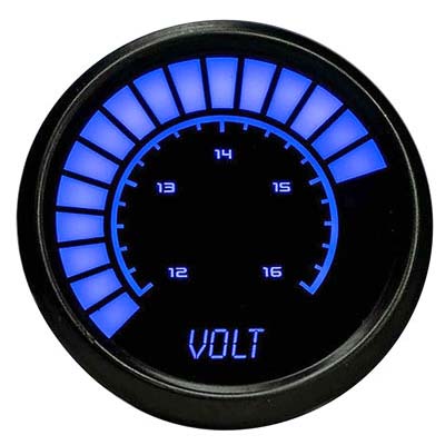 Voltmeter, Intellitronix LED Bar Graph, 2-1/16", 12 to 16 Volts @ OPGI.com