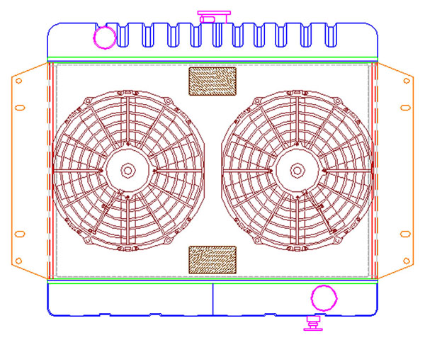 Griffin Radiator - Radiator & Fans, Griffin Aluminum ExactFit, 1964-67 ...